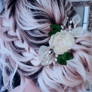 Ivory Flower Clip Bridal Flower Clip Bridal Headpiece - Etsy