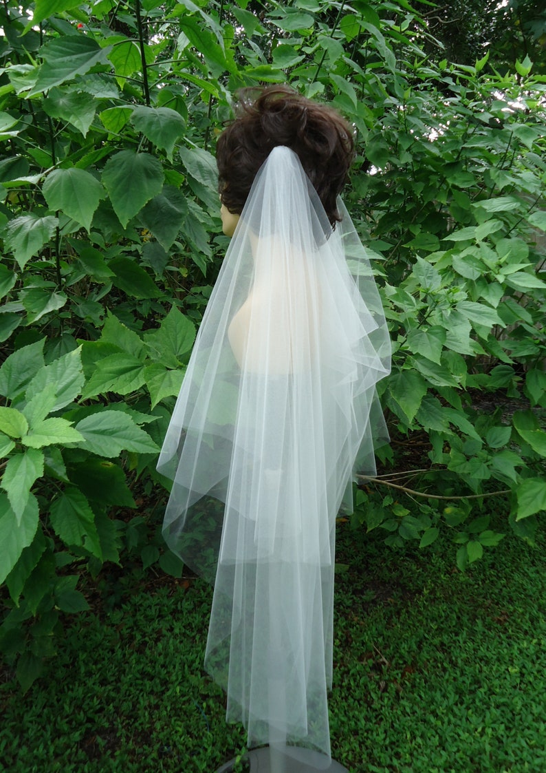 Draped Veil Drape Veil 2 Tier Veil Bridal Veil H3060 | Etsy