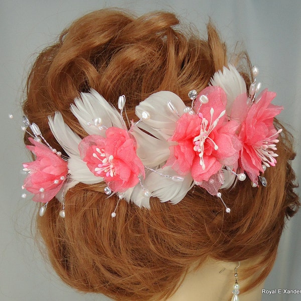 Coral Flower Crown - Etsy