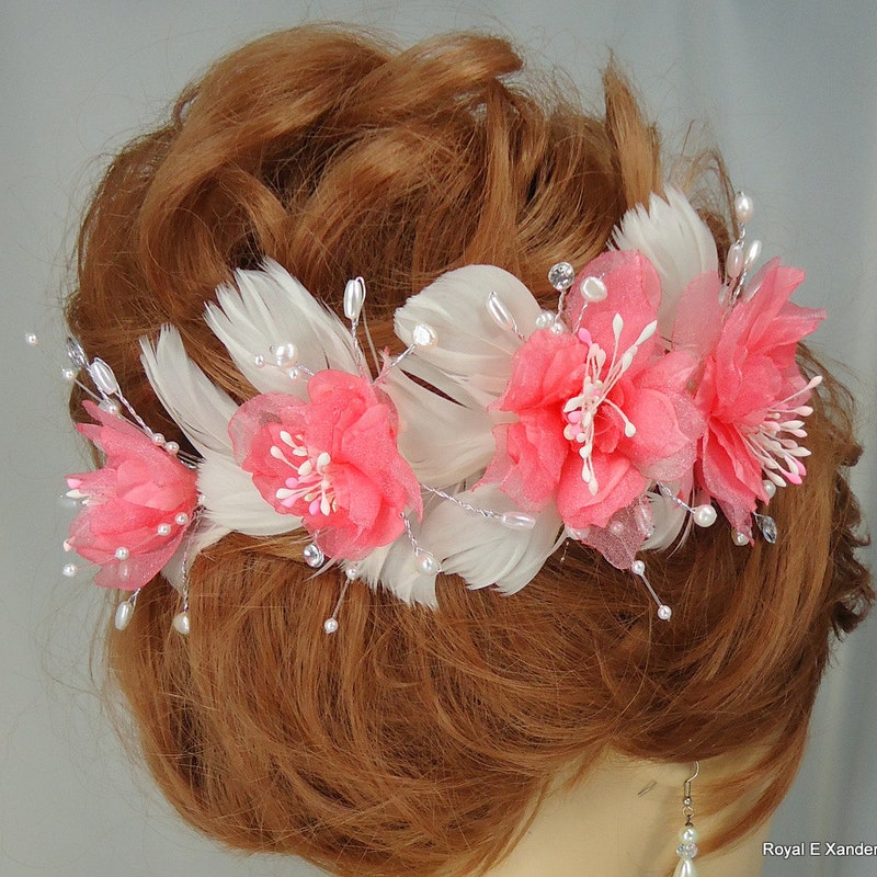 Coral Flower Crown - Etsy