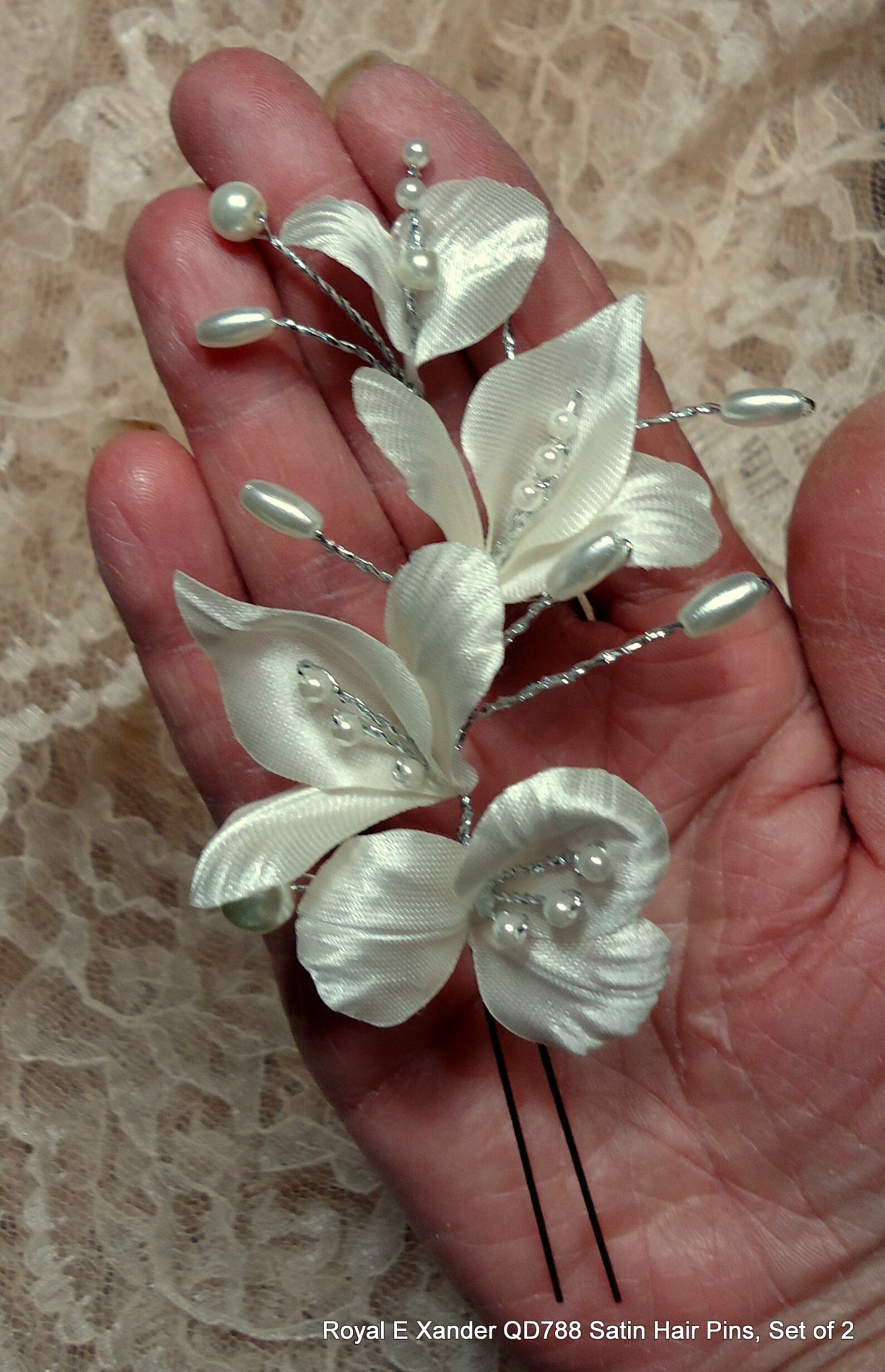 Bridal Hair Pins, Set of 2, Floral Hair Pins, Bridal Accessories ...