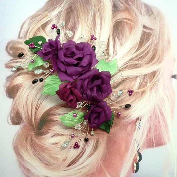Purple Hair Comb - Etsy