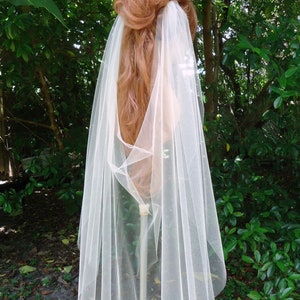 Draped Veil, Drape Veil, Single Tier Veil, Bridal Illusion Tulle Veil ...