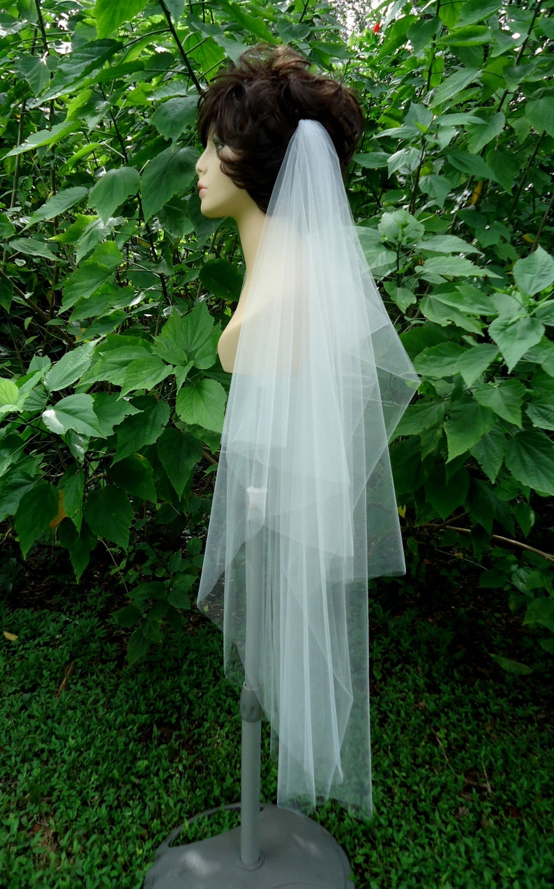 Draped Veil Drape Veil 2 Tier Veil Bridal Veil H3060 | Etsy