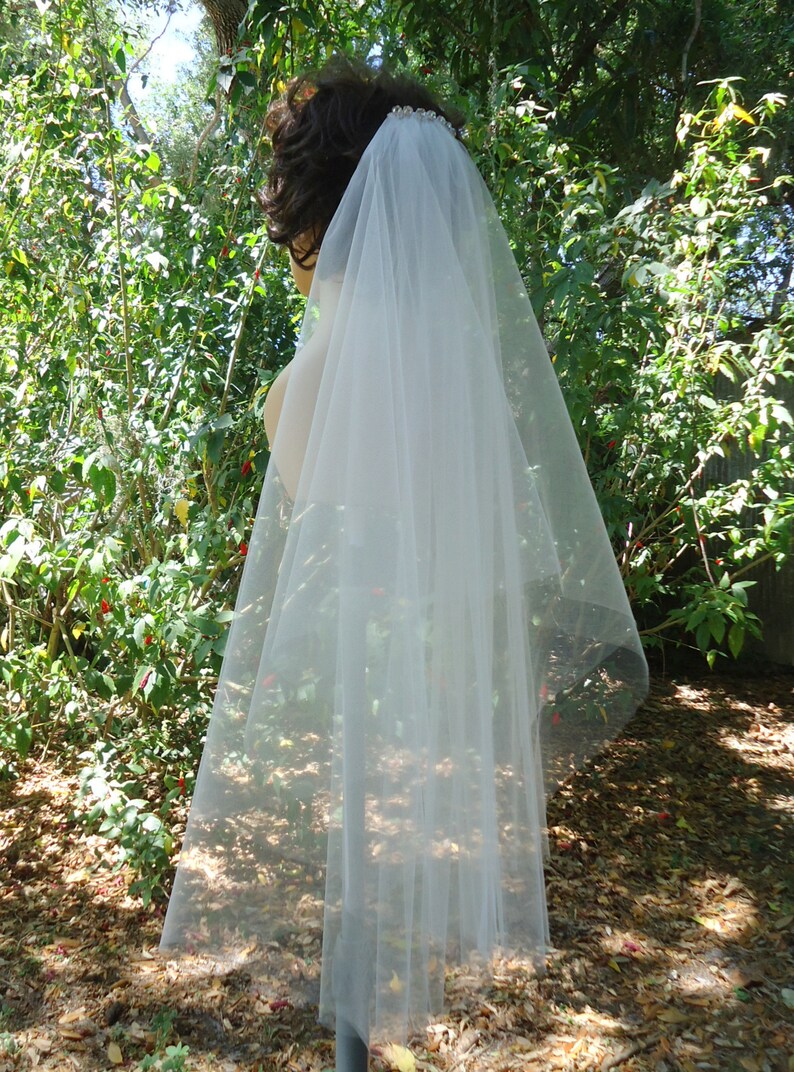 Bridal Veil Two Layer 36 Inch Illusion Tulle Cut Edge - Etsy