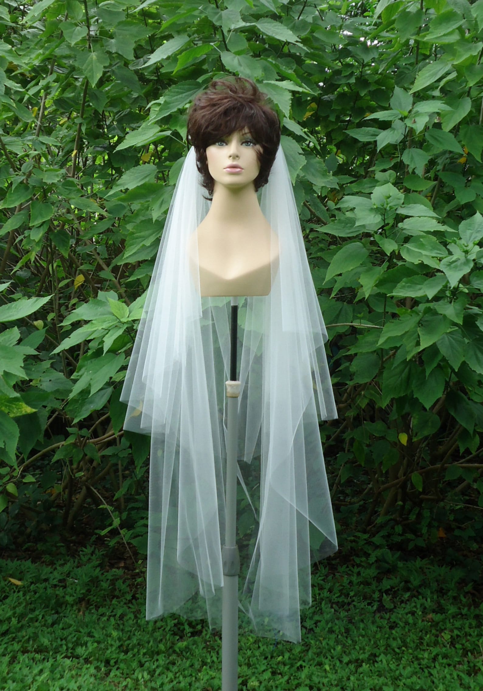 Draped Veil Drape Veil 2 Tier Veil Bridal Veil H3060 | Etsy