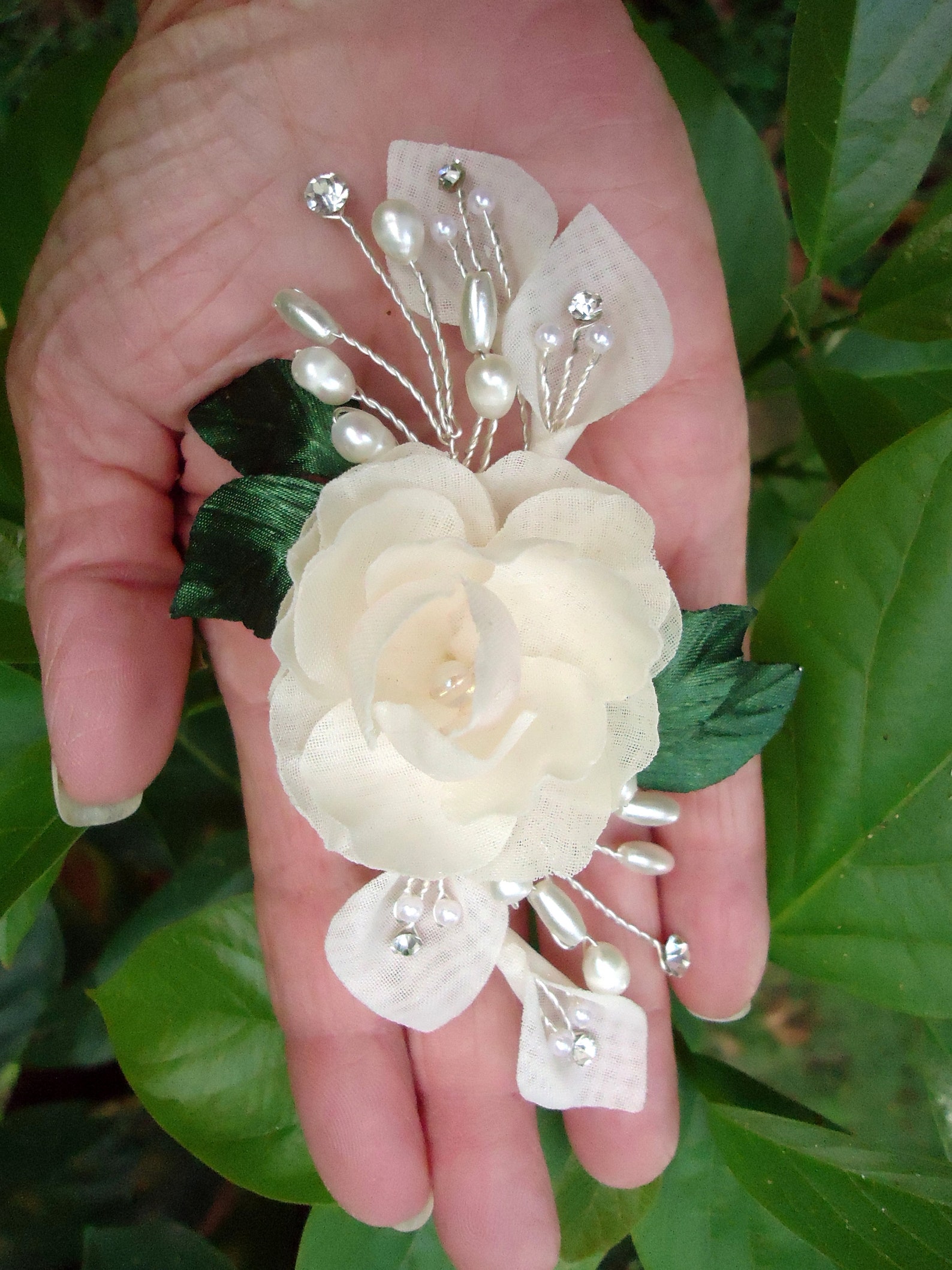 Ivory Flower Clip Bridal Flower Clip Bridal Headpiece - Etsy