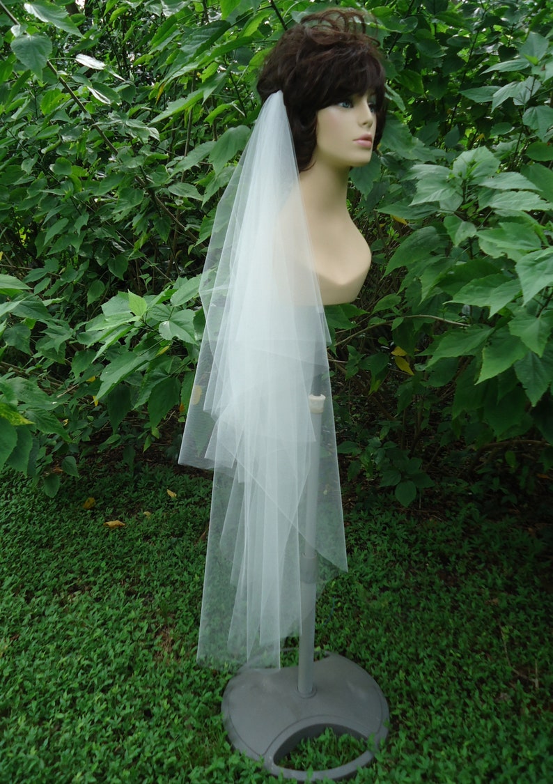Draped Veil Drape Veil 2 Tier Veil Bridal Veil H3060 | Etsy