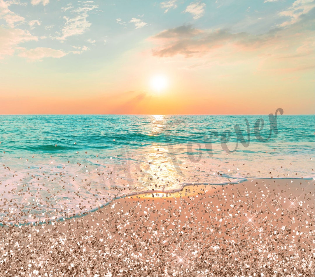Glitter Blush Beach 20 Ounce Tumbler Digital File PNG - Etsy