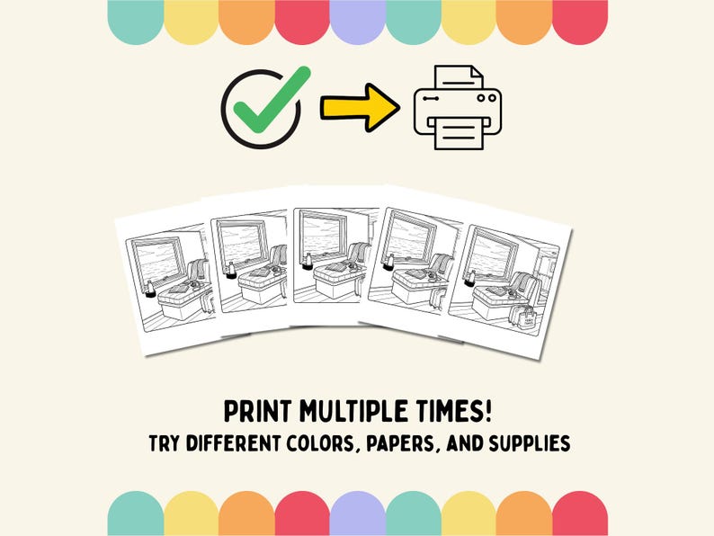 Cozy Travel Coloring Pages Printable PDF, Vacation Mini Coloring Book ...