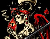 Rockabilly Art Pinup Art Zombie Pinup Vintage Pinup - Etsy