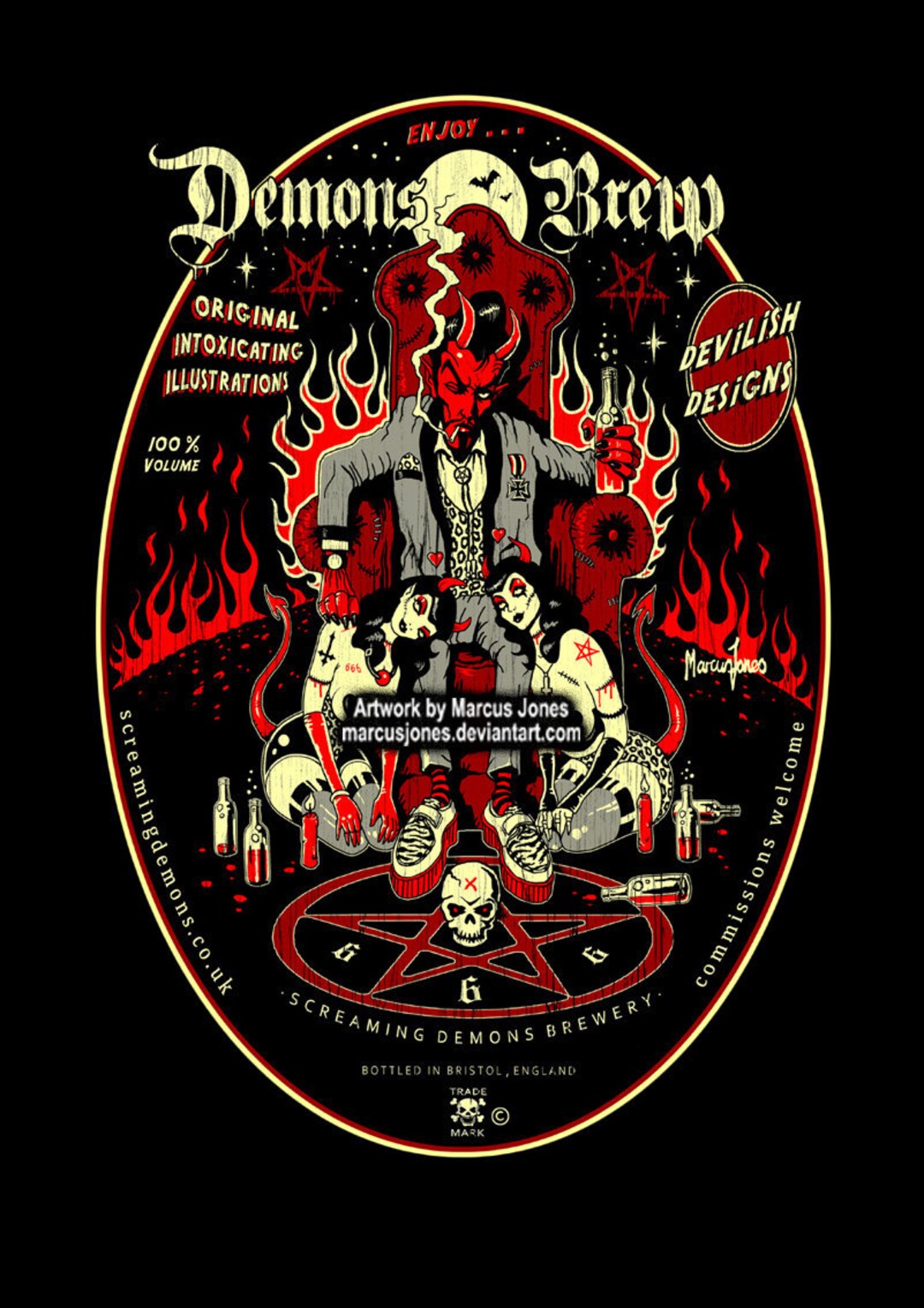 Rockabilly Art Satan Pinup Art Zombie Pinup Vintage - Etsy