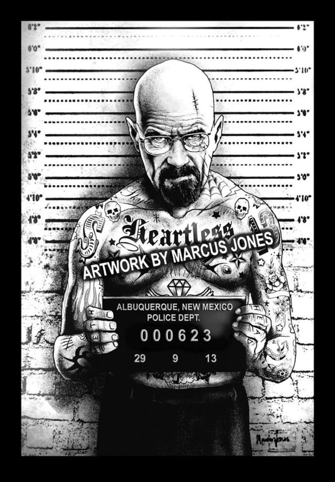 50% OFF ! Mugshot Art Print by Marcus Jones - Etsy