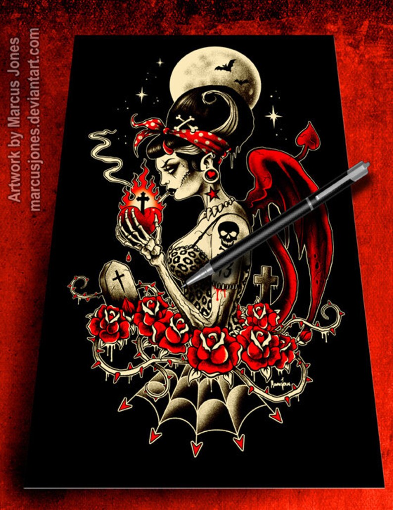 Rockabilly Art, Pinup Art, Zombie Pinup , Vintage Pinup, Sacred Art ...