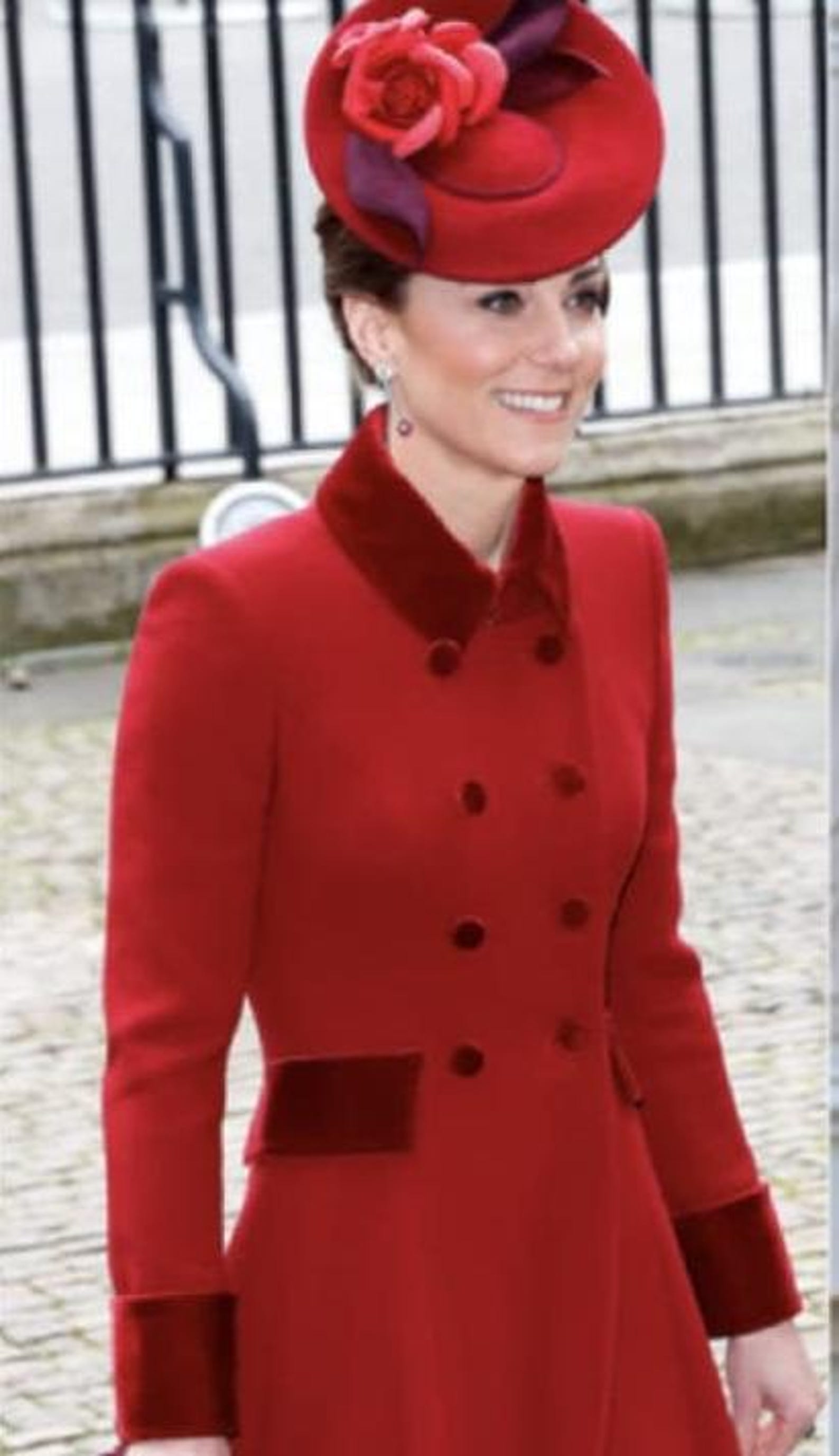CUSTOM MADE Kate Middleton Duchess of Cambridge Wool and Velvet Double ...