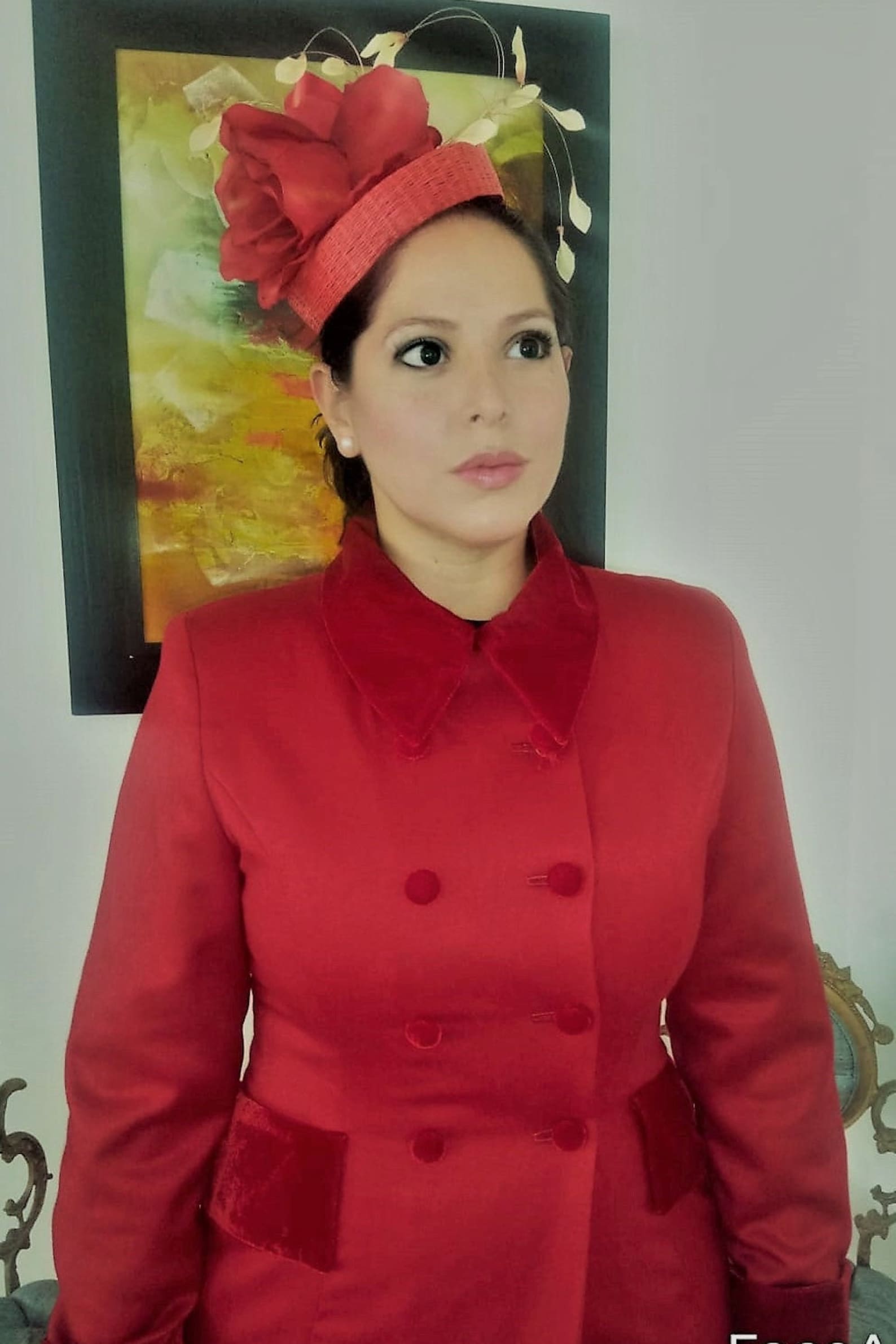 CUSTOM MADE Kate Middleton Duchess of Cambridge Wool and Velvet Double ...