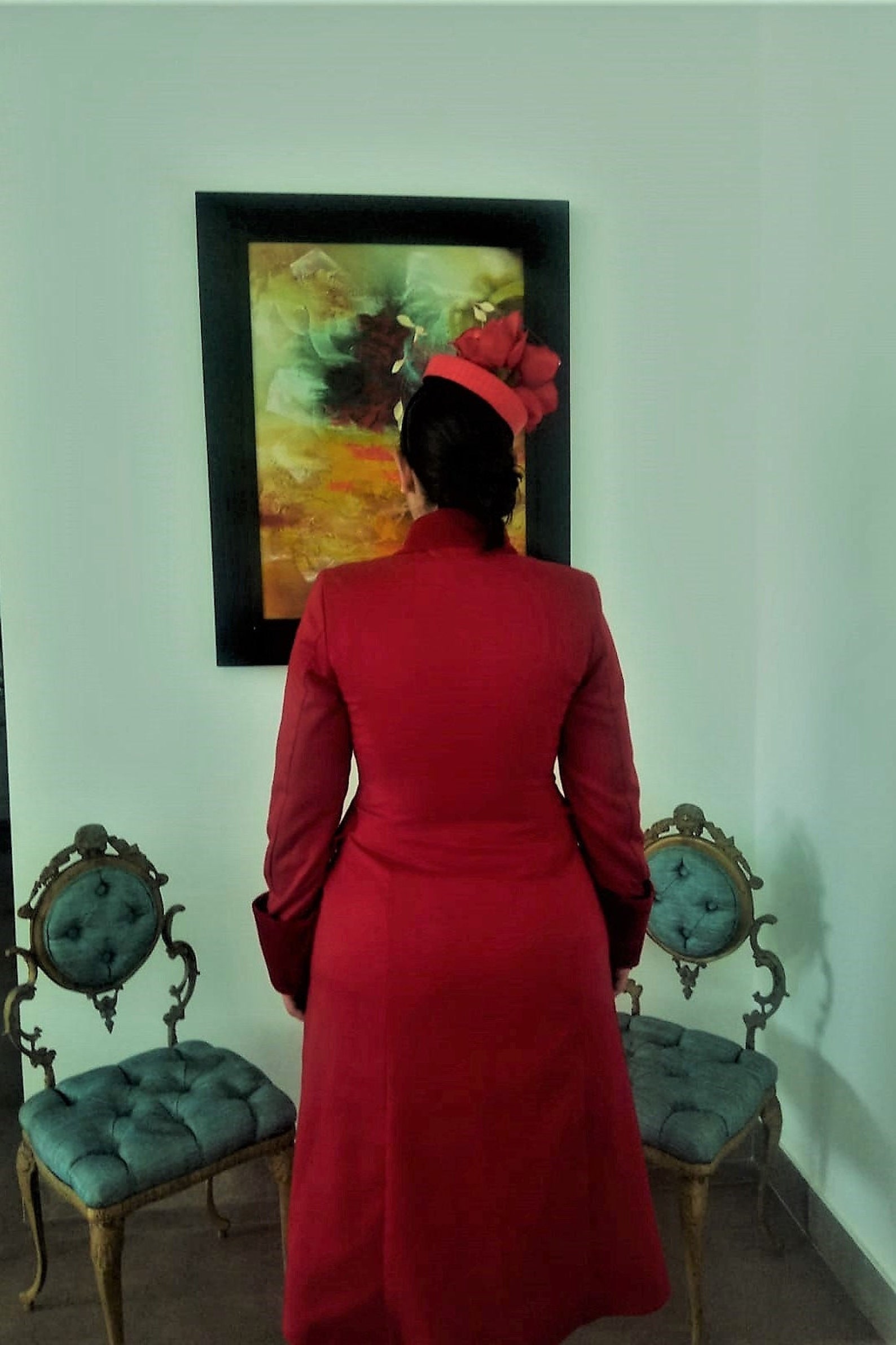 CUSTOM MADE Kate Middleton Duchess of Cambridge Wool and Velvet Double ...