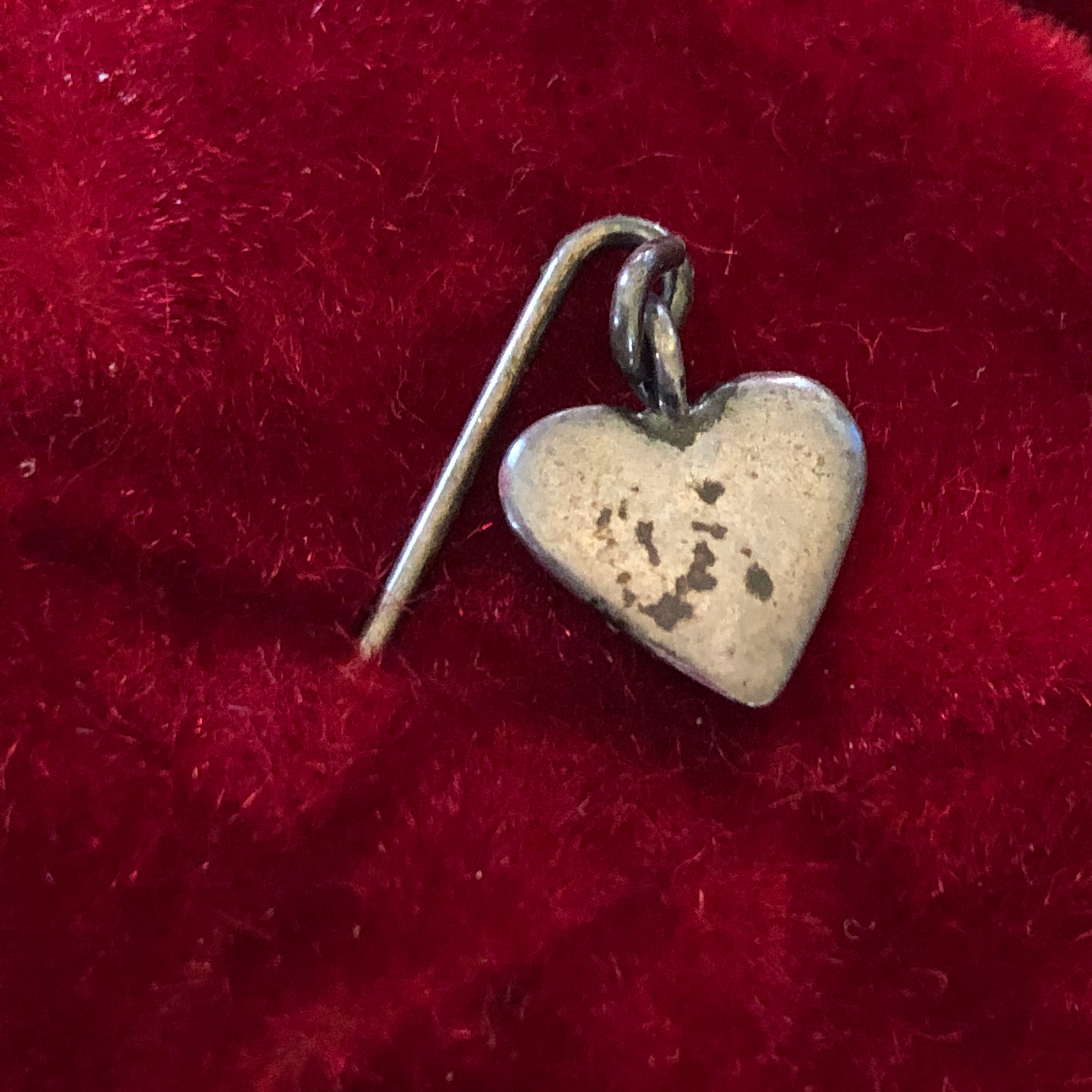 1940s Dainty Silver Heart Stick Pin Love Lapel Pin 2 | Etsy