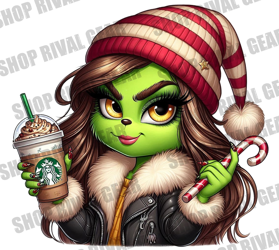 Festive Grinch Christmas Mischief in Style! PNG Hi-resolution Digital ...