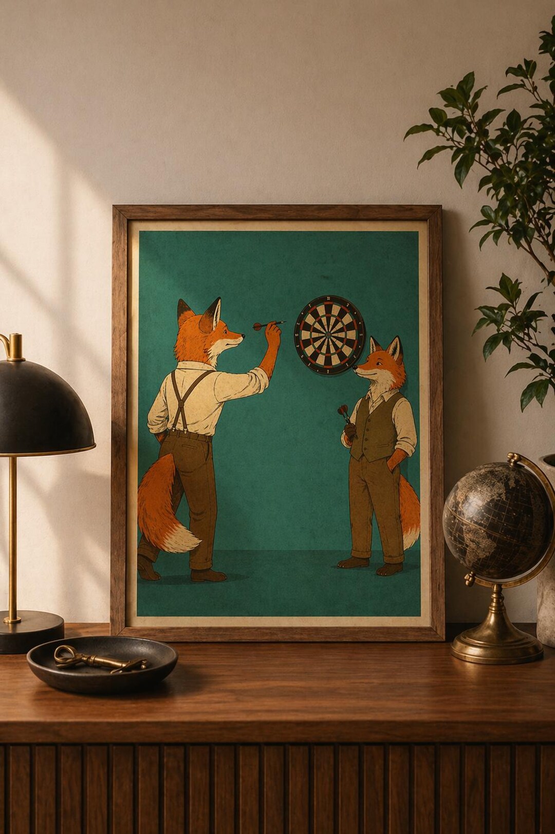 Fox Dart Wall Art - Etsy