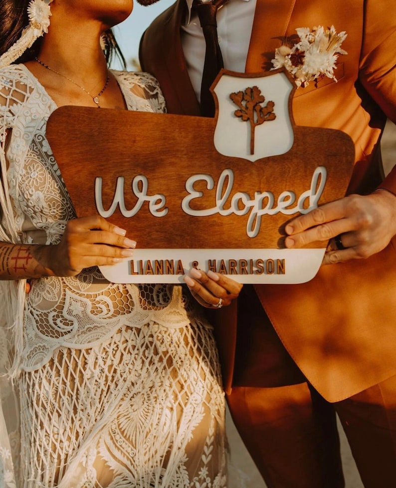 Elopement National Park Wood Sign Personalized National Park - Etsy