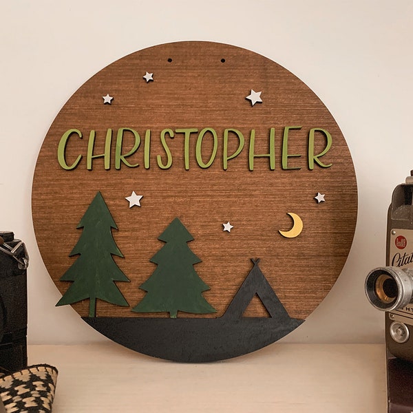 Camping Calligraphy - Etsy