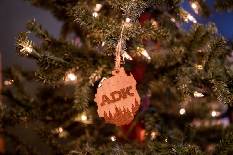 ADK Adirondacks New York Ornament Gift Tag ADK Tag - Etsy