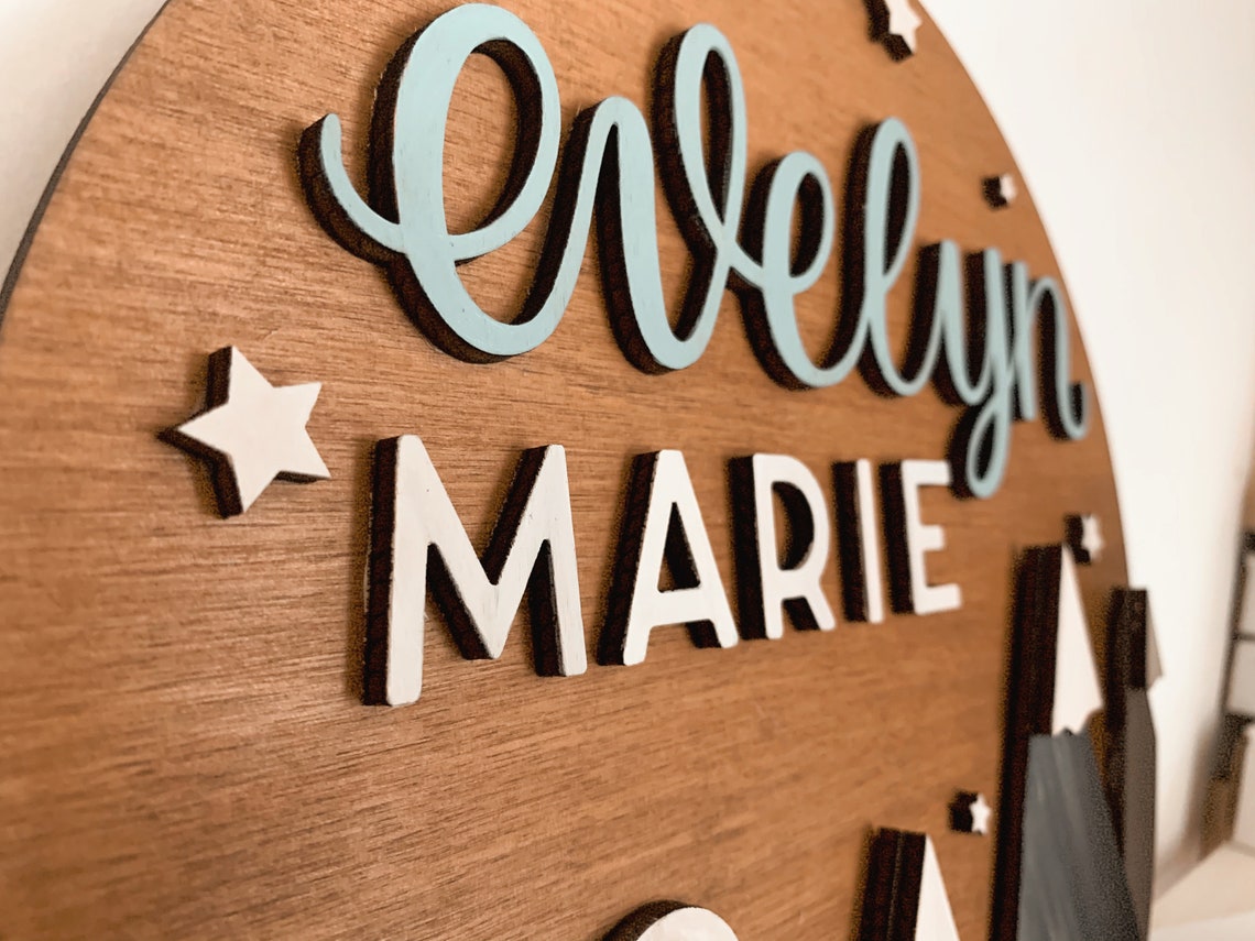 Hand Lettered Kids Room Sign Nursery Calligraphy Decor | Etsy