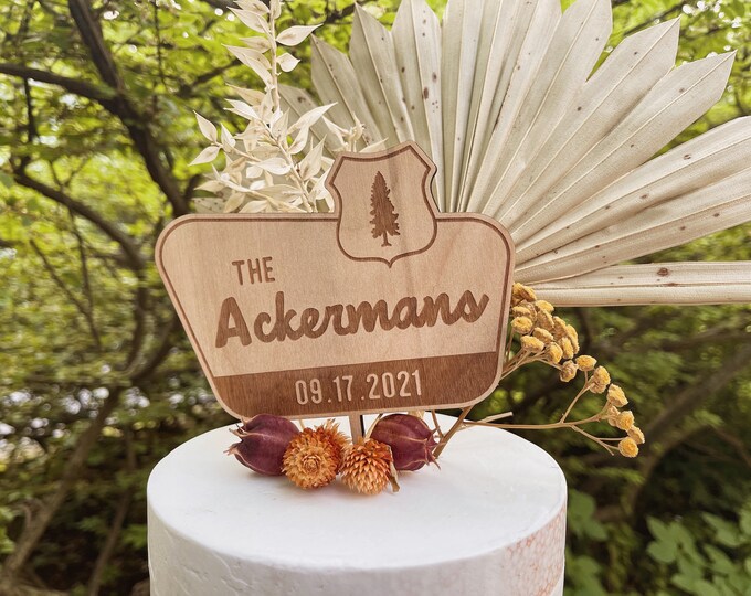 National Park Cake Topper | Personalized National Park Sign | Just ...