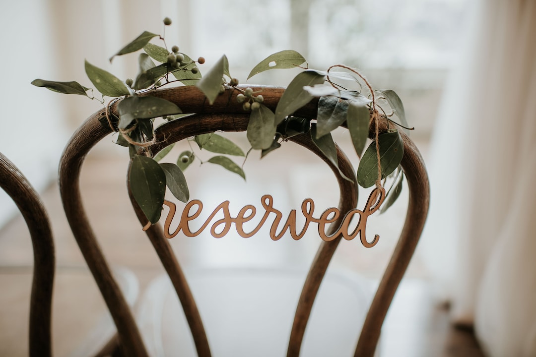 Reserved Wedding Chair Sign | Wedding Sign Decor | Wood Reserved ...