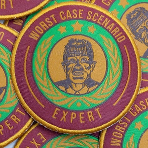 Worst Case Scenario Expert Merit Badge Embroidered Woven Iron on Patch ...