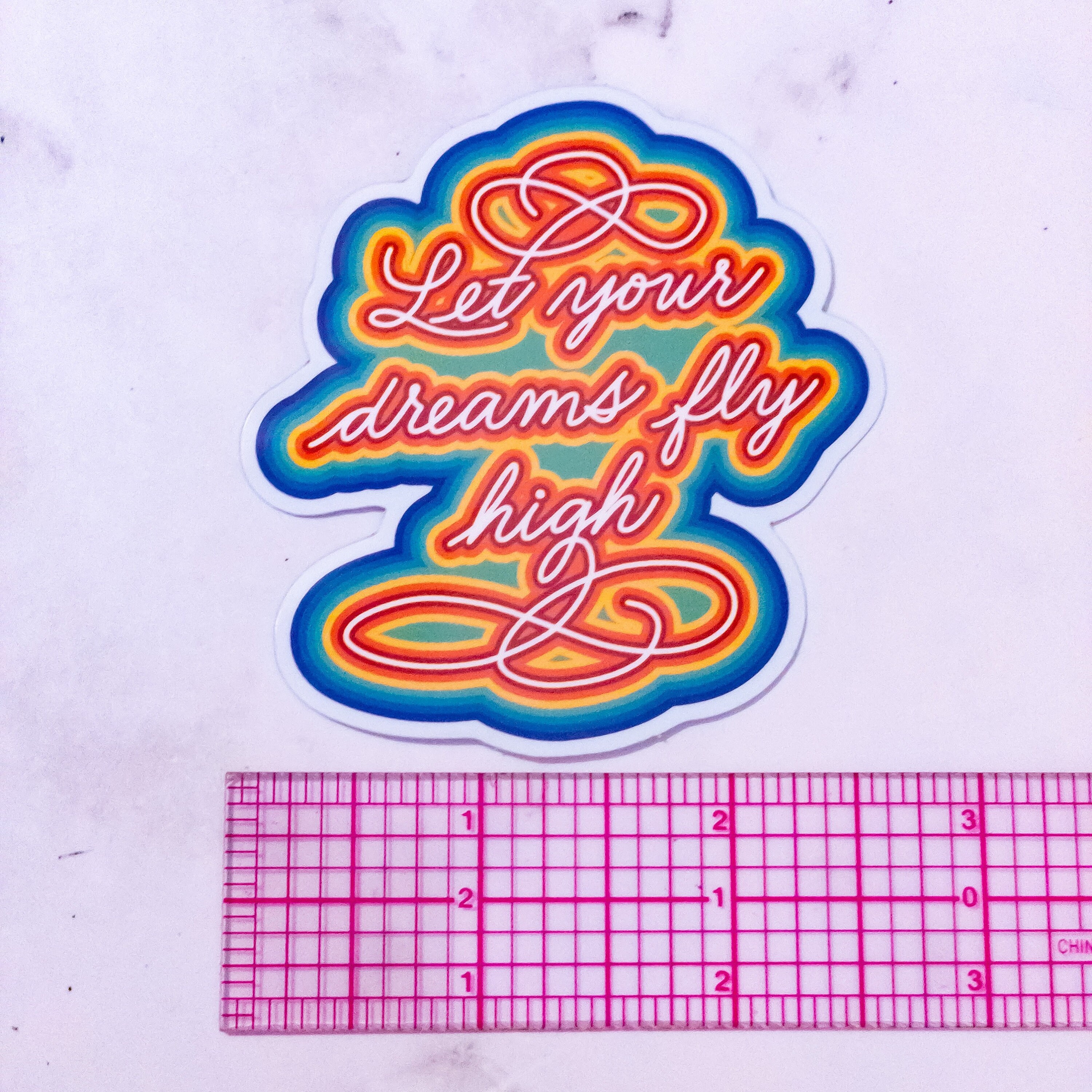 Let Your Dreams Fly High Sticker Vinyl Rainbow 3 Inch Inspirational - Etsy