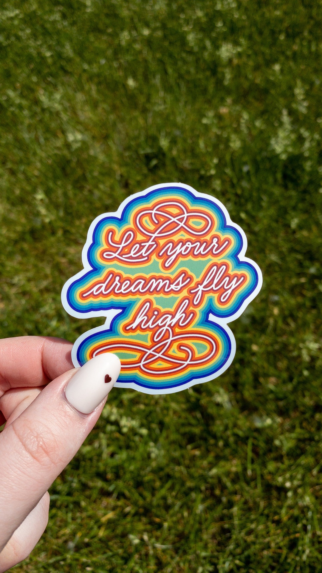 Let Your Dreams Fly High Sticker Vinyl Rainbow 3 Inch Inspirational - Etsy