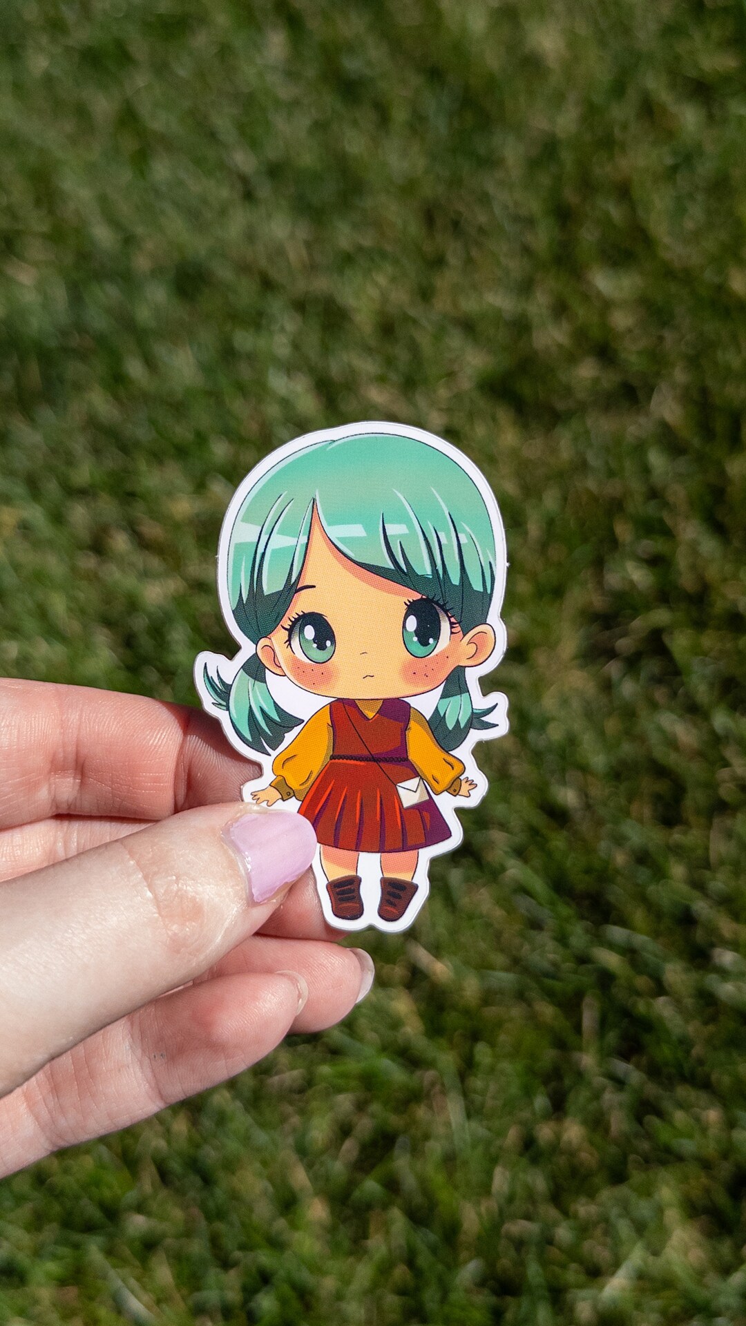 Cute Chibi Sticker Anime Girl Vinyl 3 Inch Angie - Etsy