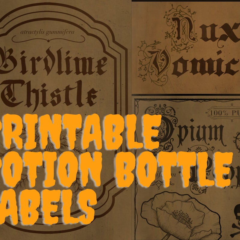 Potion Bottle Labels - Etsy