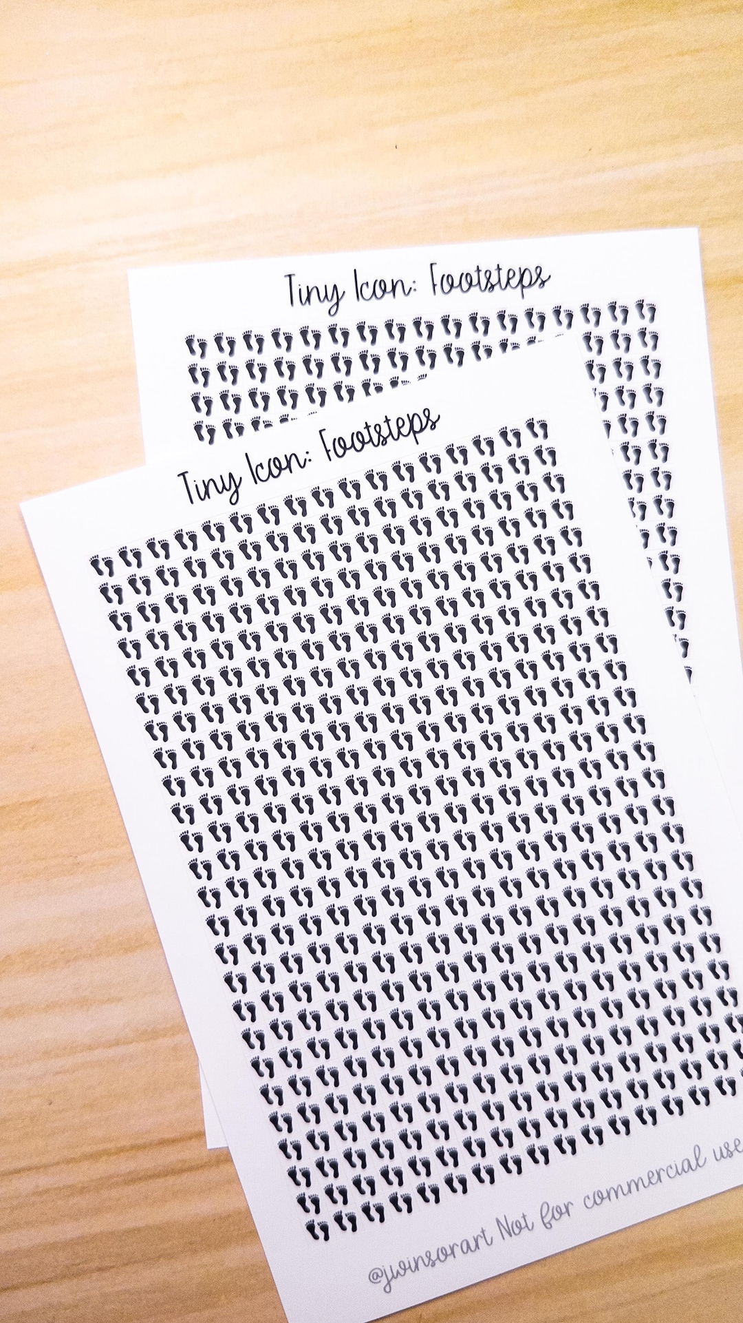 Tiny Icon: Footsteps Doodle Functional Sticker Sheet 5 Mm Square Steps ...