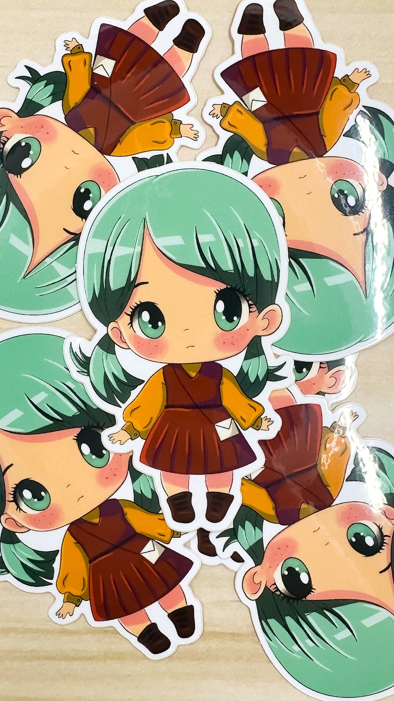 Cute Chibi Sticker Anime Girl Vinyl 3 Inch Angie - Etsy
