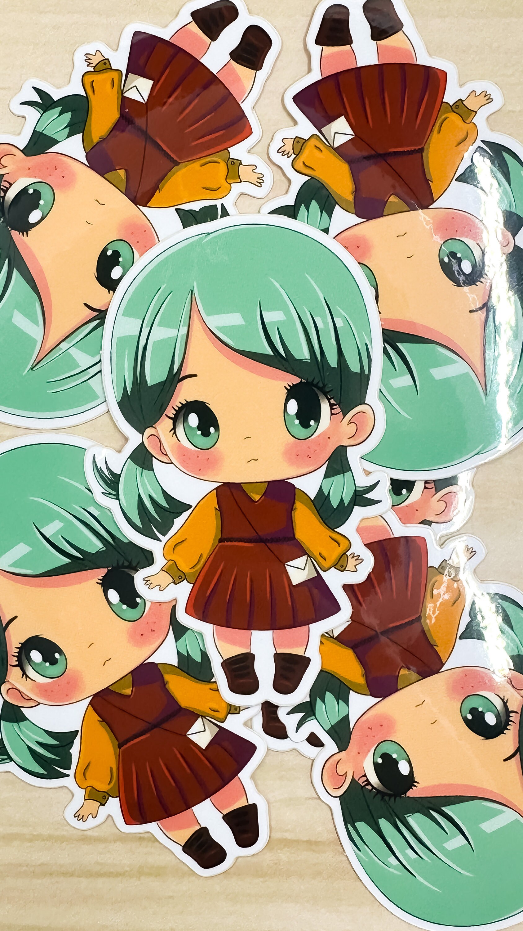 Cute Chibi Sticker Anime Girl Vinyl 3 Inch Angie - Etsy