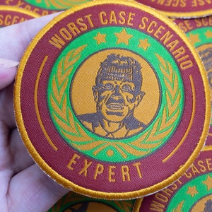 Worst Case Scenario Expert Merit Badge Embroidered Woven Iron on Patch ...