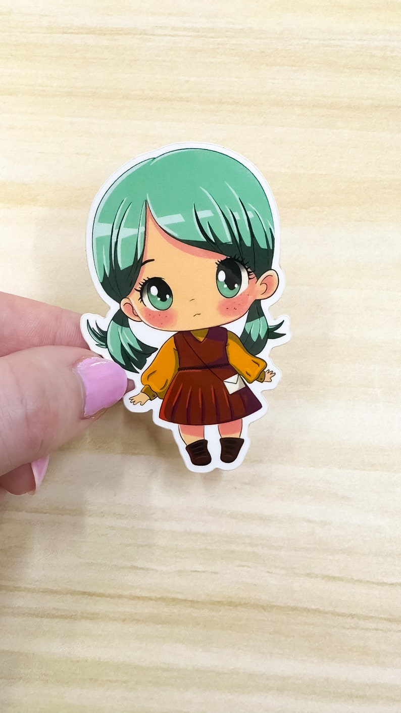 Cute Chibi Sticker Anime Girl Vinyl 3 Inch Angie - Etsy