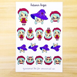 Seasonal Angie Planner Sticker Sheet Winter Spring Summer Fall Autumn ...