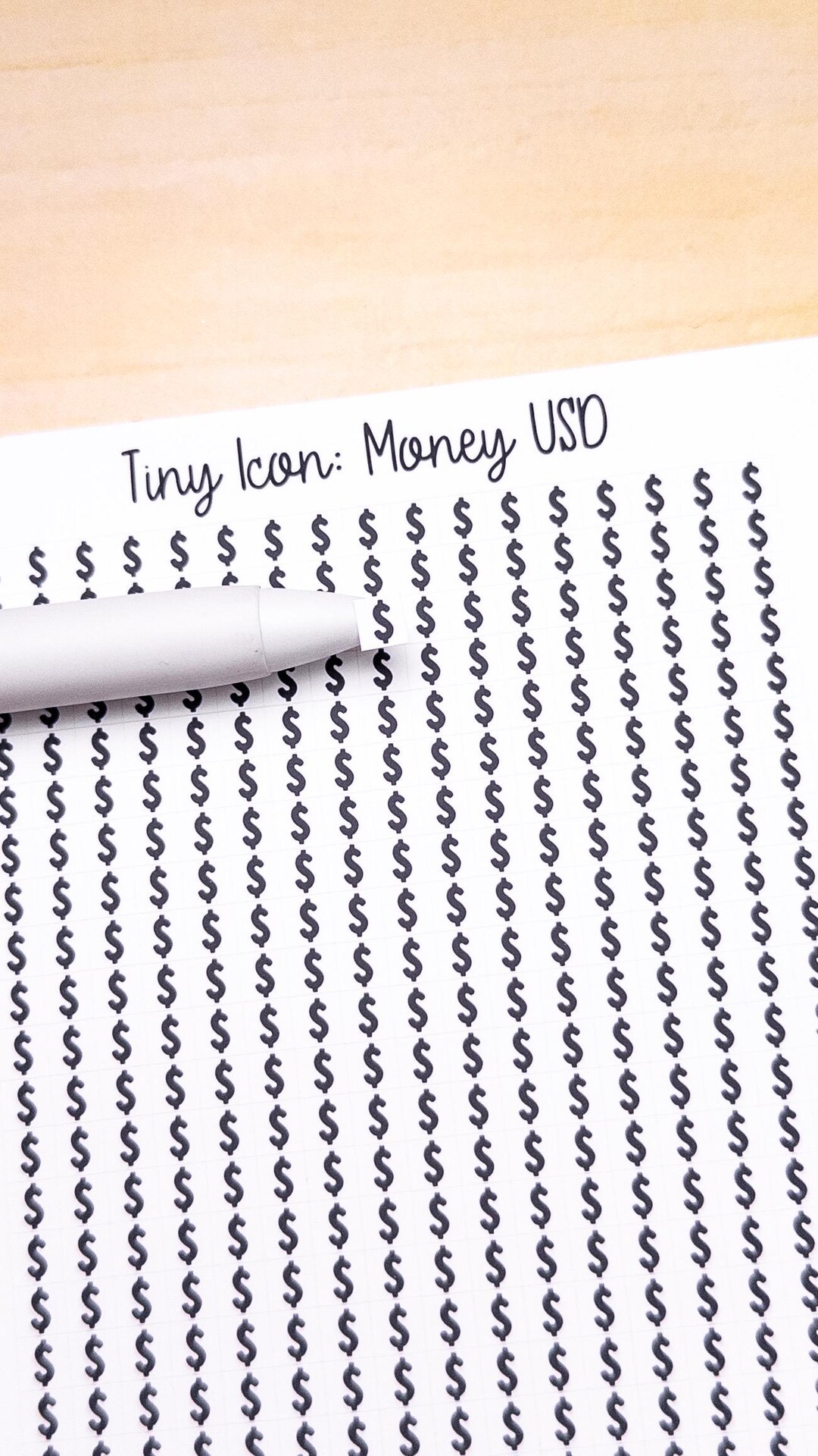 Tiny Icon: Money USD Doodle Functional Sticker Sheet 5 Mm Square Payday ...