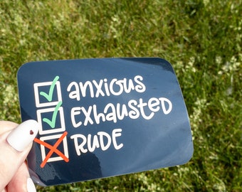 Anxious Drivers Club Holographic Pixel Mini Vinyl Car Decal - Etsy