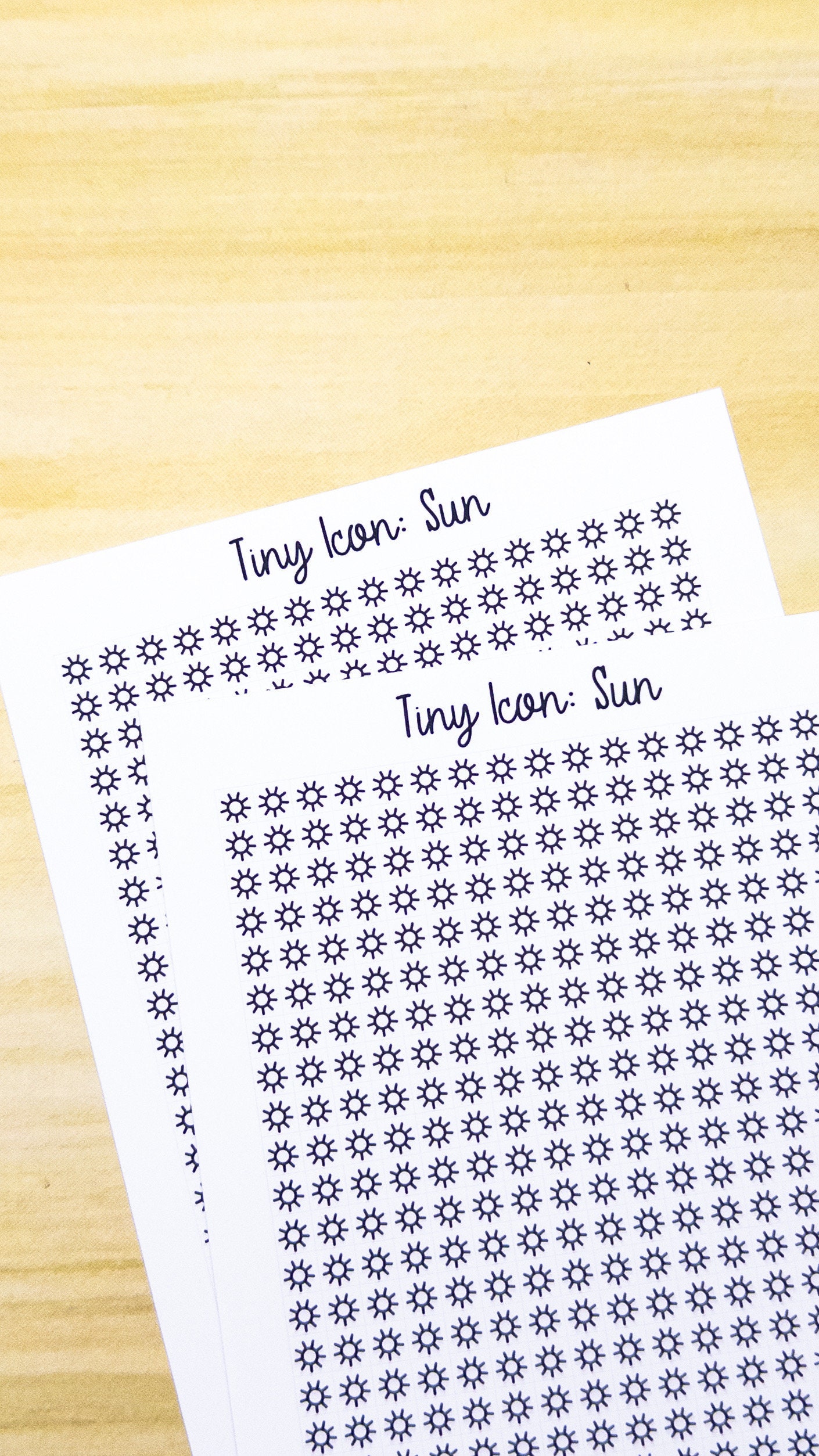 Tiny Icon: Sun Doodle Functional Sticker Sheet 5 Mm Square Day Morning ...