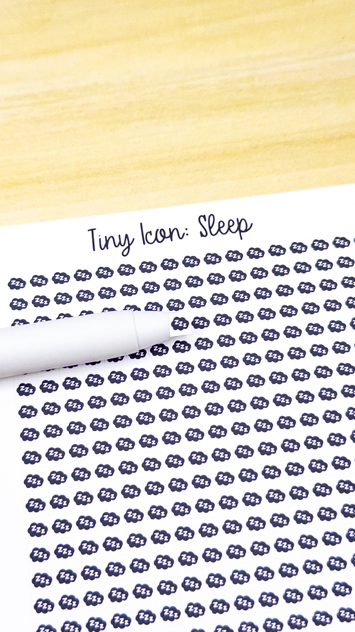 Tiny Icon: Sleep Cloud Zzz Doodle Functional Sticker Sheet 5 Mm Square ...
