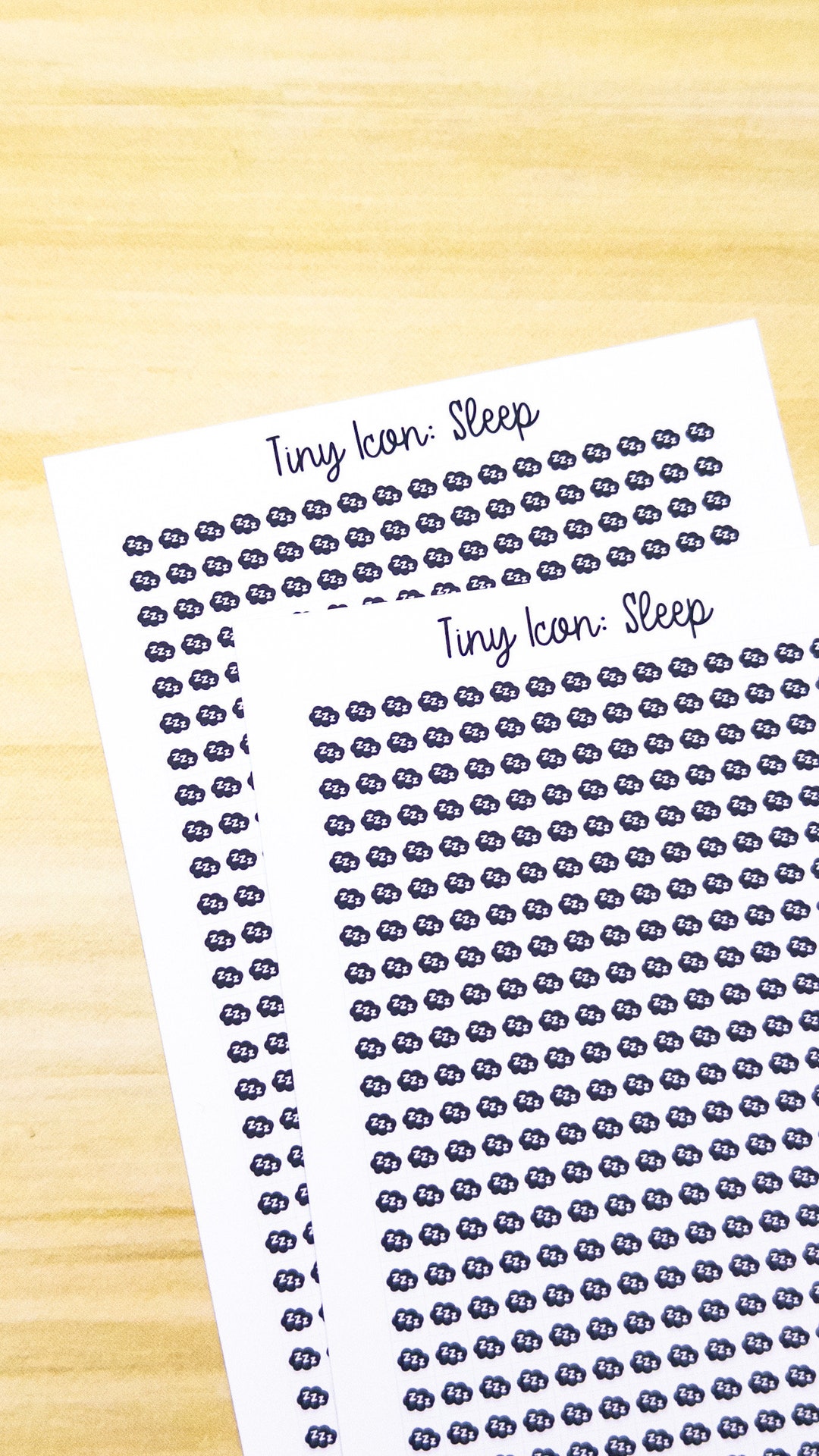 Tiny Icon: Sleep Cloud Zzz Doodle Functional Sticker Sheet 5 Mm Square ...