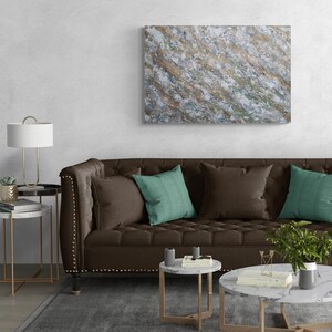 Downstream Original Abstract Metallic Texture Impasto Painting Canvas ...