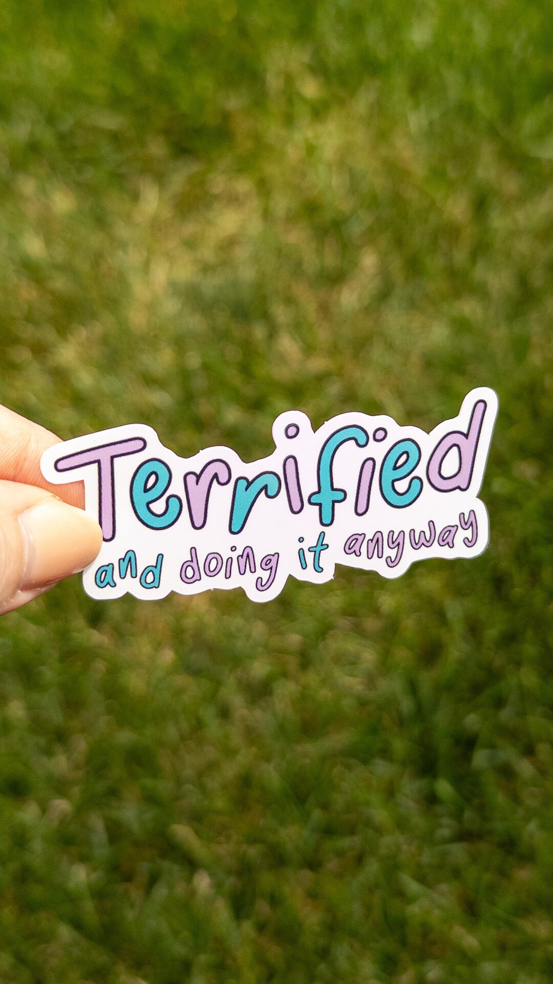 Terrified and Doing It Anyway Vinyl Sticker 3 Inch - Etsy