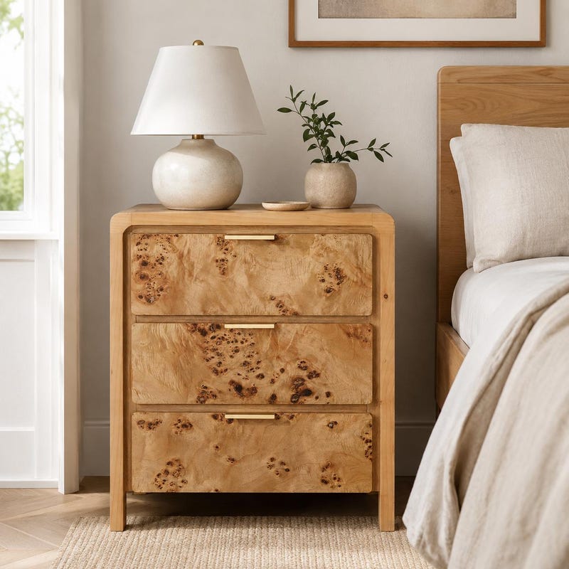 Vintage Burl Nightstands - Etsy UK
