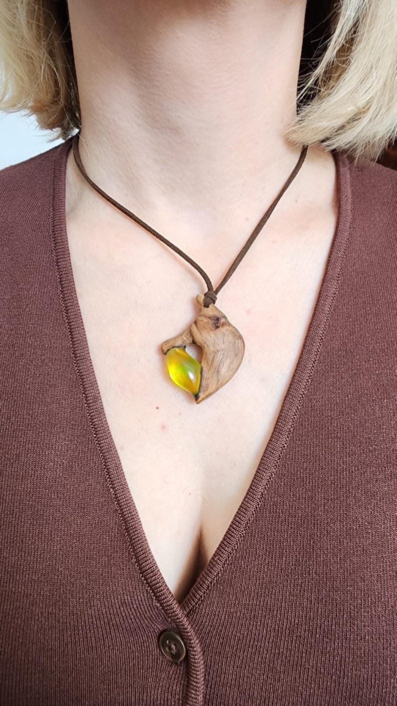 Handmade Driftwood Resin Pendant, Woodland Nature Inspired Necklace - Etsy
